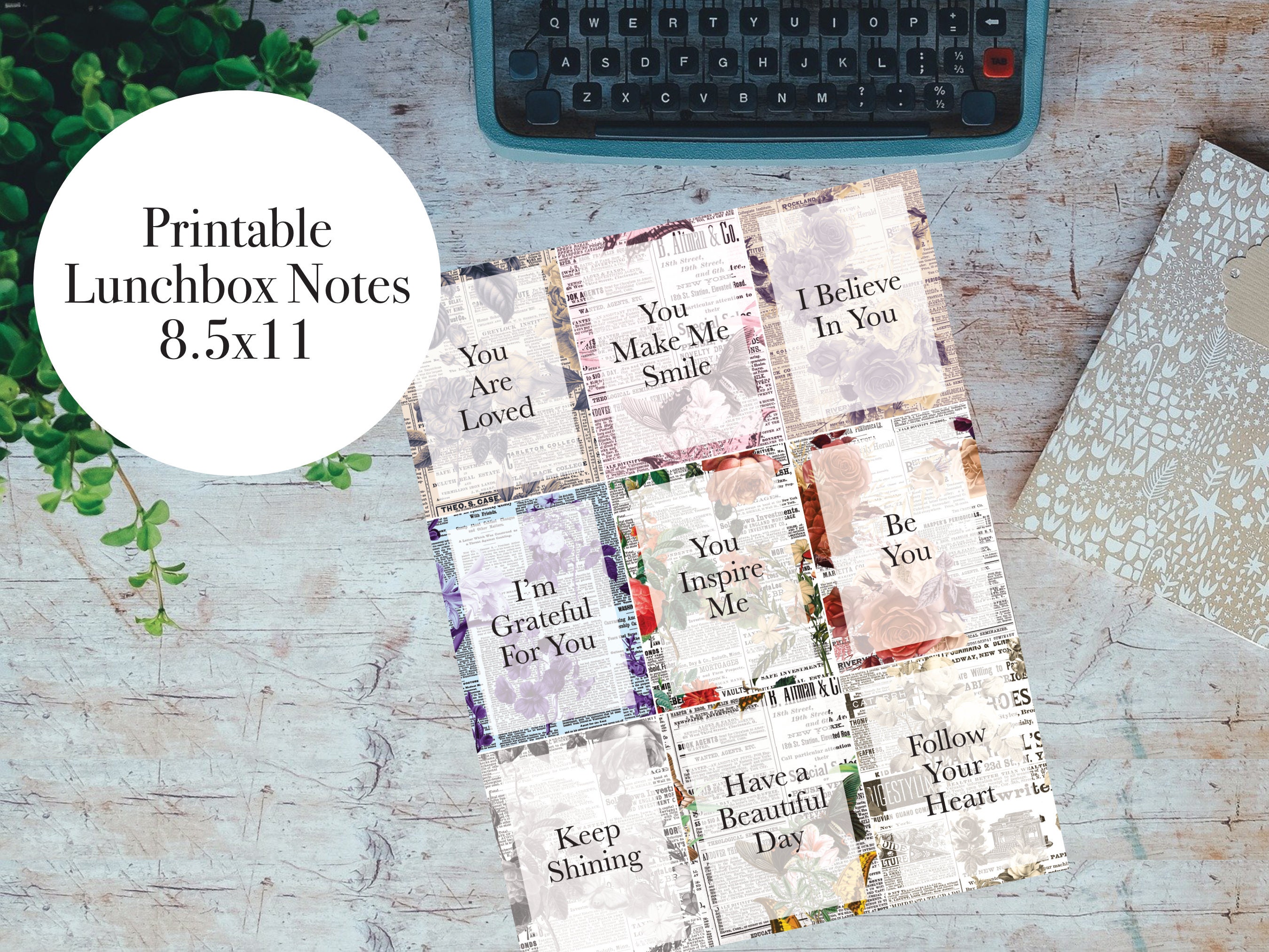 Affirmation Cards Printable Lunch Box Notes Daily Affirmation Cards ...