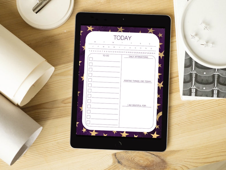 Daily Goodnotes Template Undated Digital Planner Page Digital Daily ...