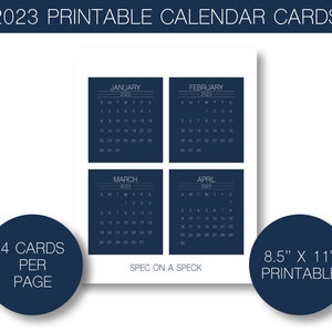 Printable Calendar for 2023 Printable Mini Calendars 2023 Mini Desk ...