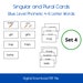 Singular and Plural Activity Cards Level 2 Blue Level, Montessori Shelf ...