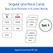 Singular and Plural Activity Cards Level 2 Blue Level, Montessori Shelf ...