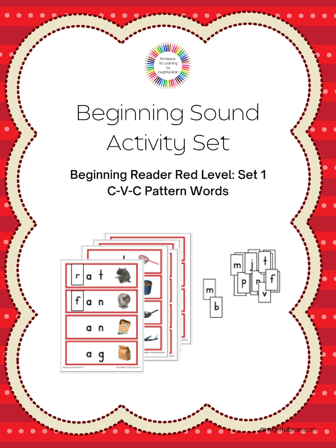 Printable Beginning Sound Cards, Montessori Language Cards, Montessori ...