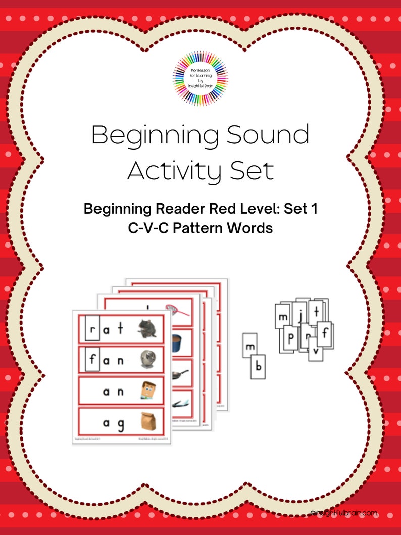 Printable Beginning Sound Cards, Montessori Language Cards, Montessori ...