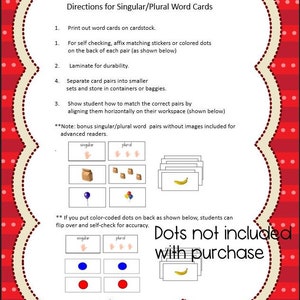 Singular and Plural Activity Cards, Montessori Shelf, Montessori ...