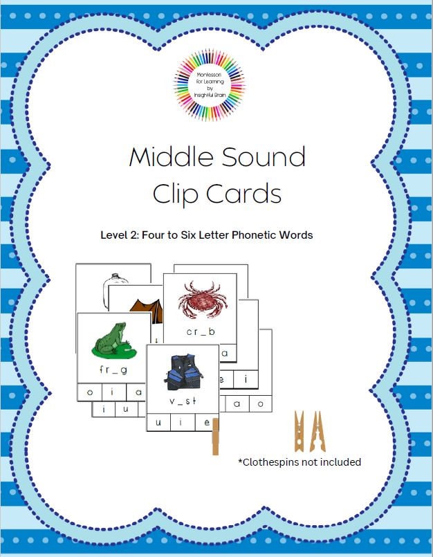 Letter Sounds Picture Card Set Phonics Clip Card - Etsy