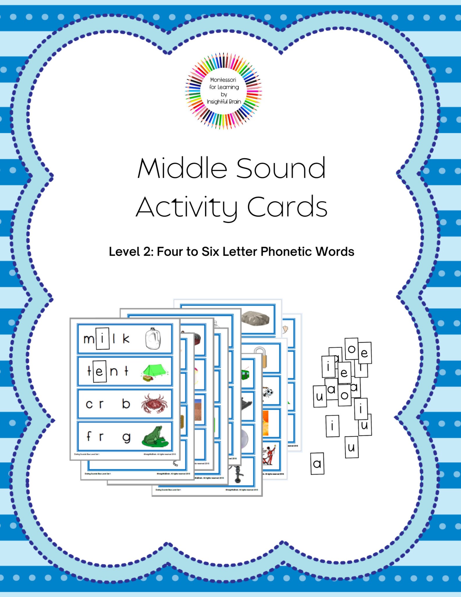 Printable Beginning Middle Sound Cards, Montessori Language Cards ...