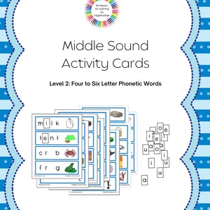 Printable Beginning Middle Sound Cards, Montessori Language Cards ...