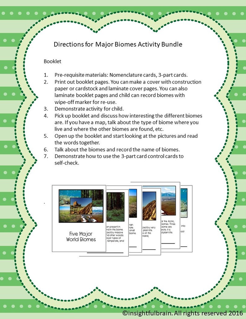 Printable Science Activities, Biome 3-part Cards and Science Reading ...