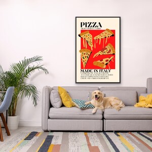 Pizza Digital Print Italian Wall Art Quote Food Art Home - Etsy
