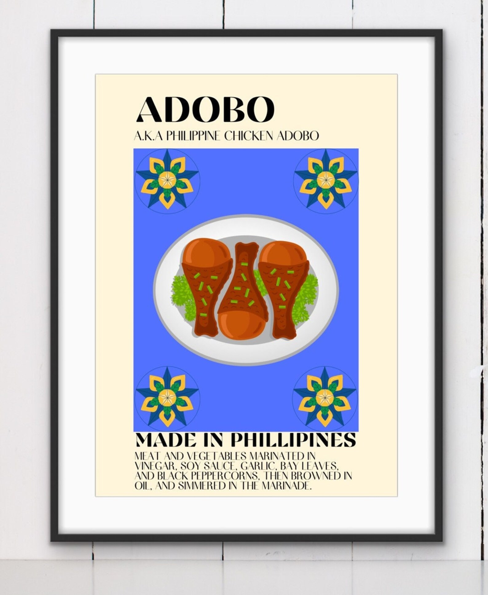 Adobo Filipino Food Print, Philippines Wall Art, Filipino Culture ...