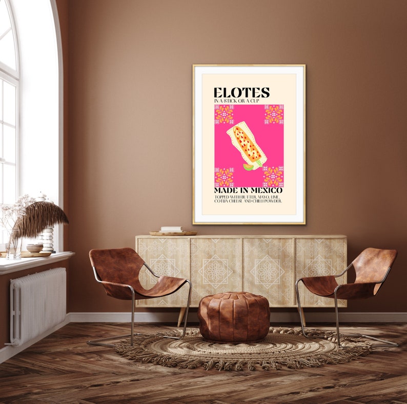 Elotes, Mexican Wall Art, Digital Print, Food Art, Quote, Beige ...