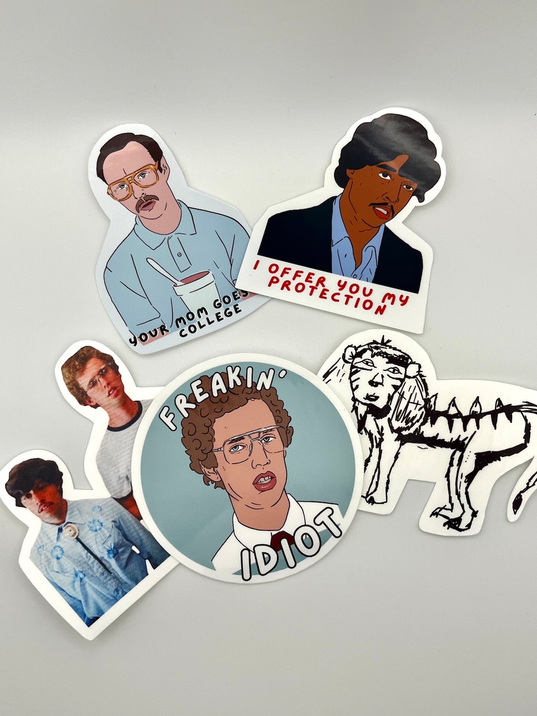 5 Pack Napoleon Dynamite Stickers, Funny Stickers, Vote for Pedro ...
