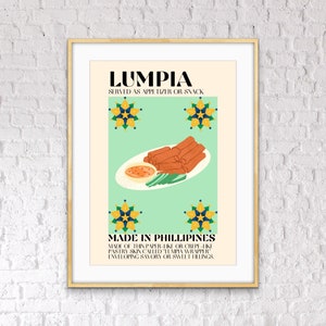 Lumpia Filipino Food Wall Art, Digital Print, Philippines, Filipino ...