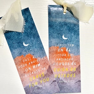Bible Bookmark, Bookmark in Spanish, Bible Verse Bookmark, Bookmark for ...