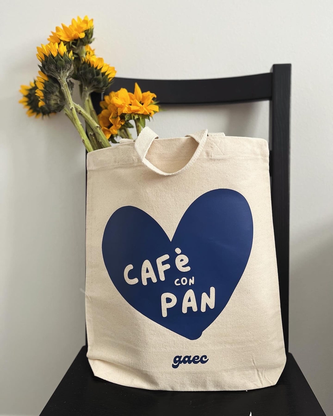 Tote Bag “cafe Con Pan”, Canvas Tote Bag, Personalized Tote, Tote Bag ...