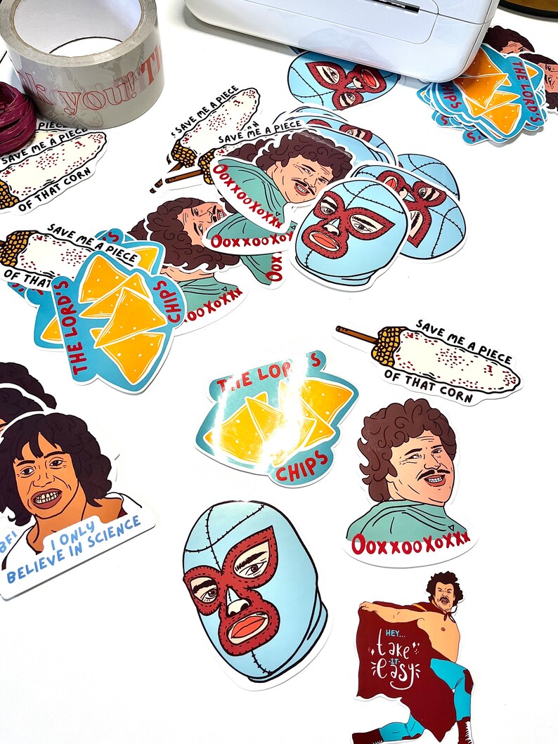 Xoxo Nacho Libre, Funny Sticker, Mexican Nacho, Luchador Sticker, Hydro ...