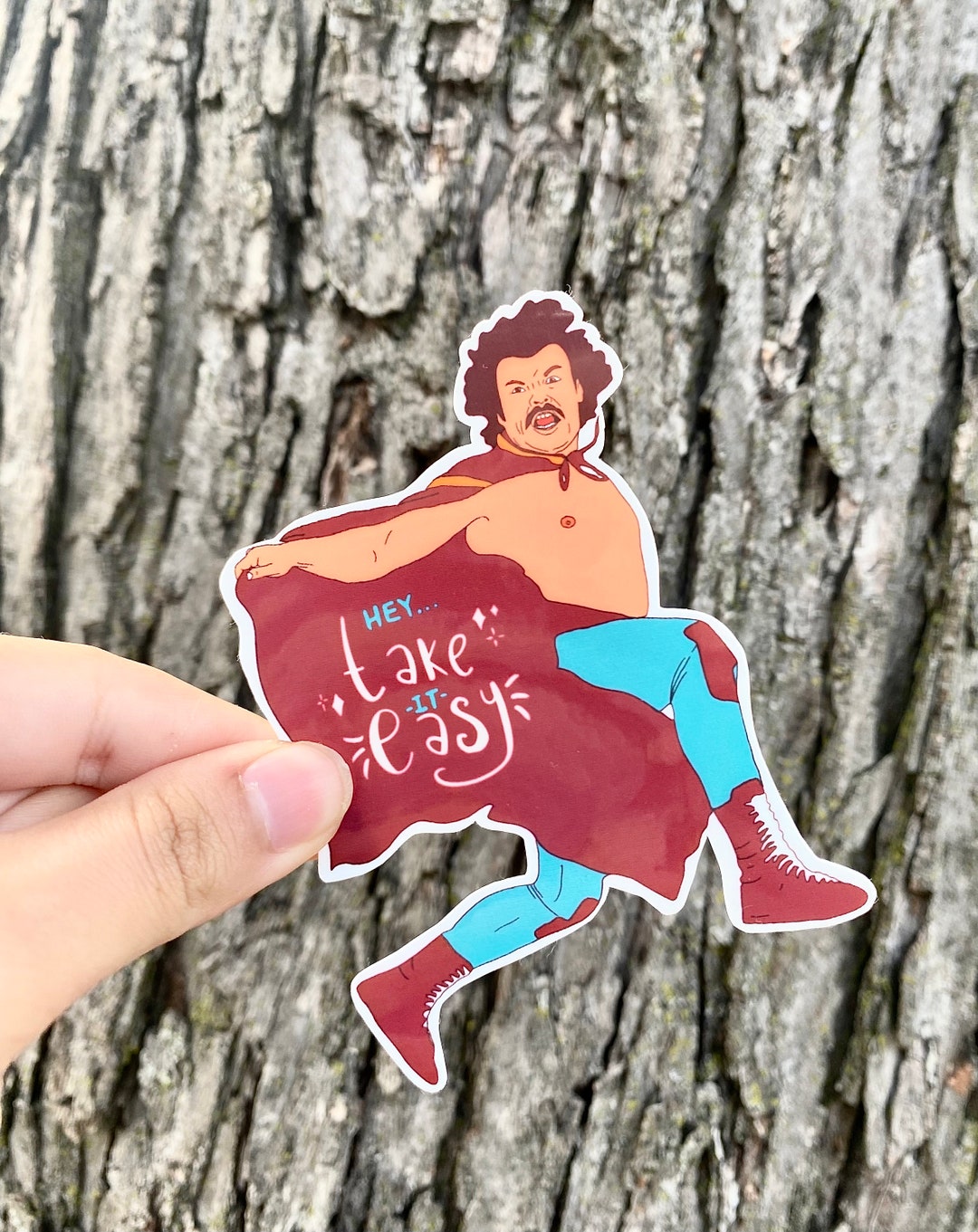 Take It Easy Nacho Libre Sticker, Mexican Nacho, Luchador Sticker ...