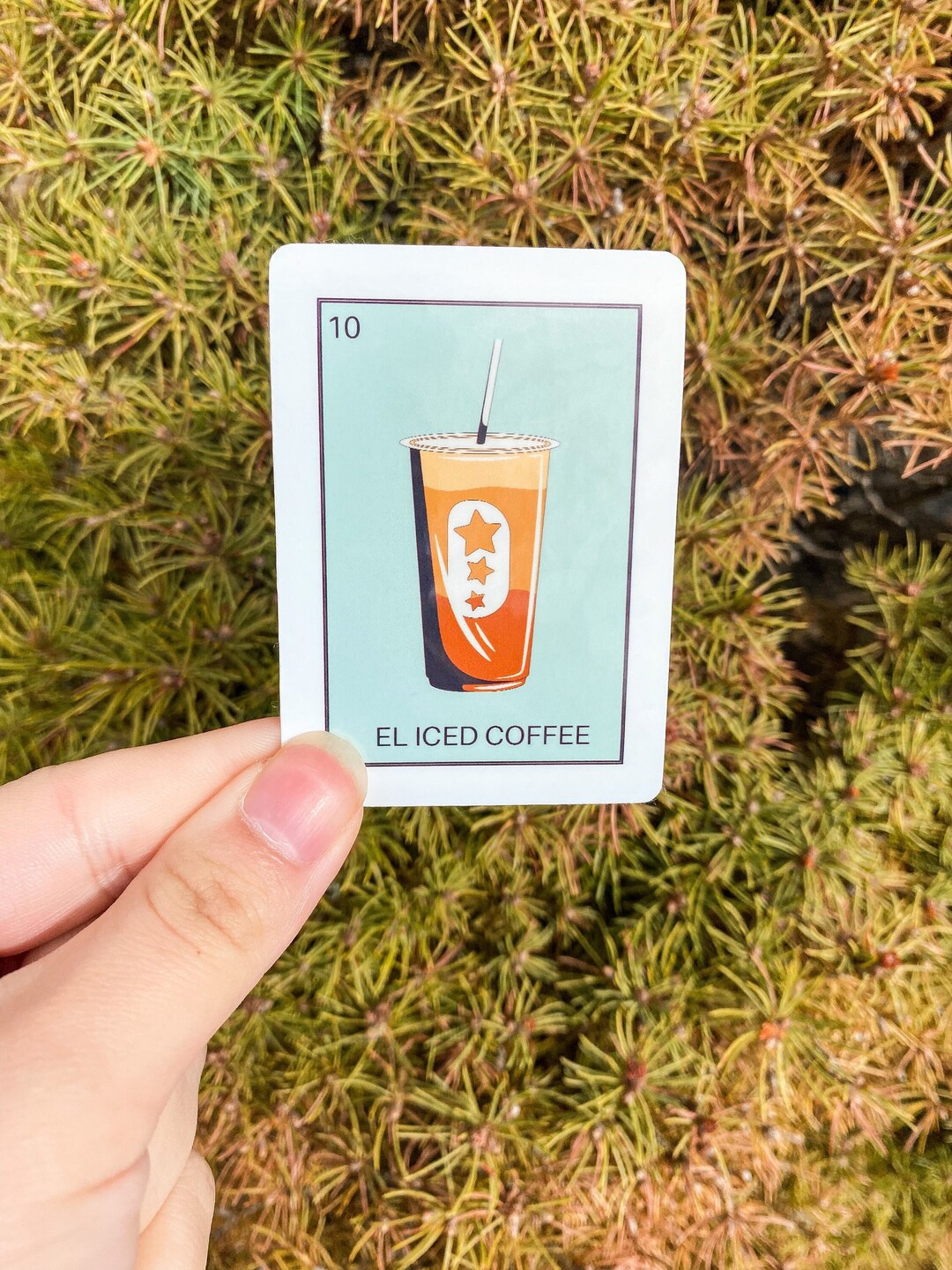 Lotería Style Mexican Iced Coffee Sticker, Cafecito,hydro Flask Sticker ...