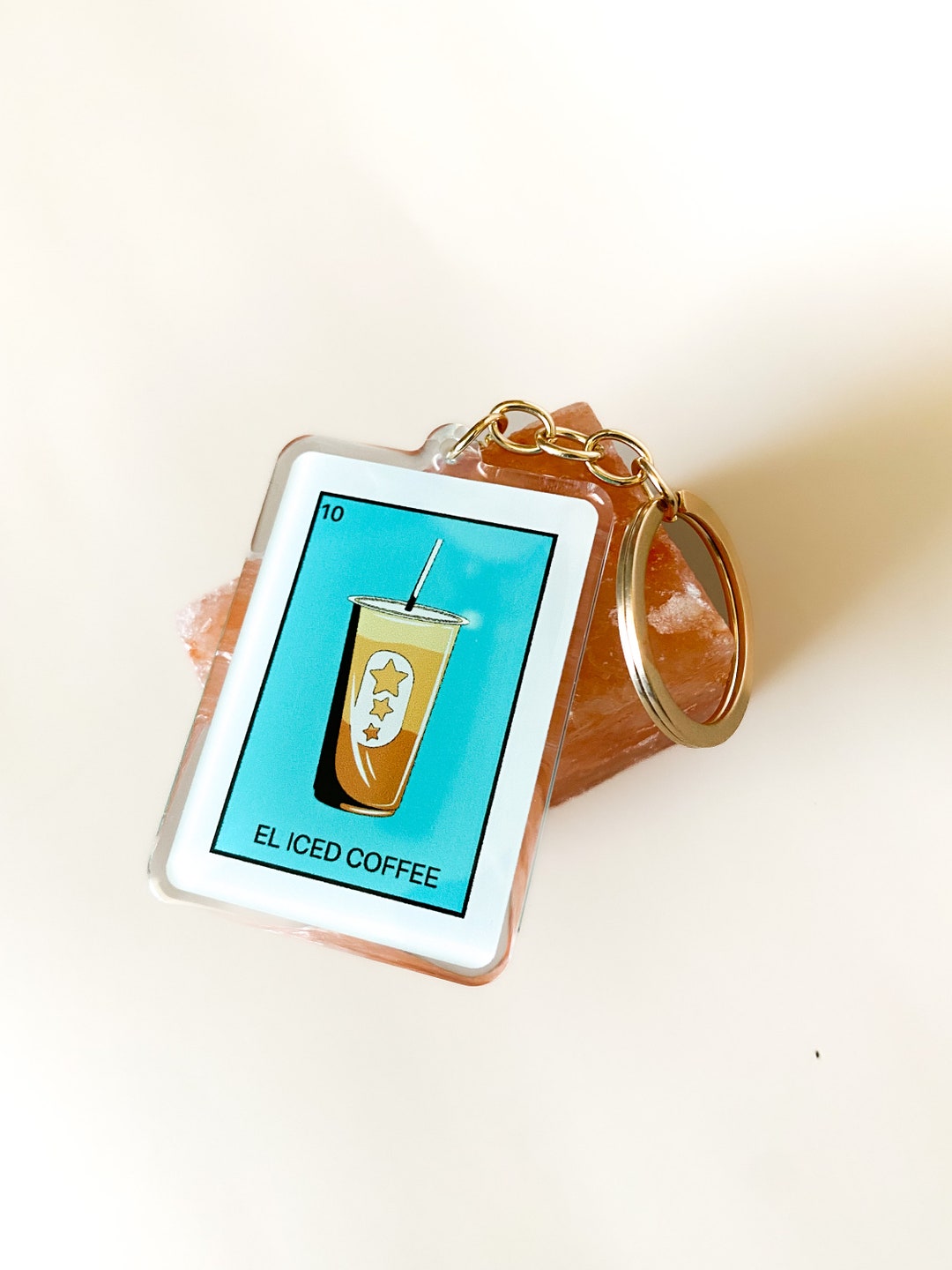 El Iced Coffee Key Chain, Loteria Key Chain, Llavero Mexicano, Mexican ...