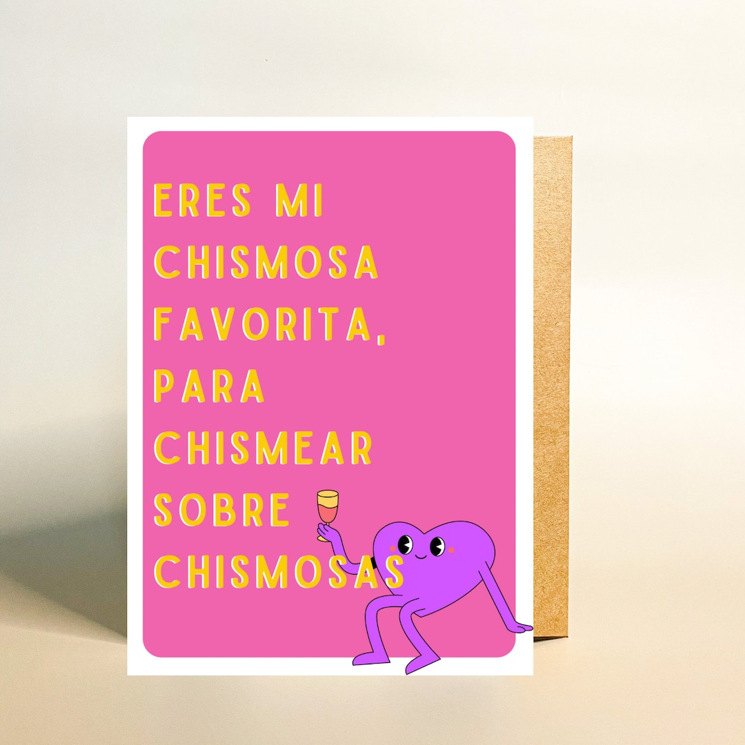 Chismosa Birthday Card, Tarjeta De Cumpleaños Graciosa, Funny Spanish ...