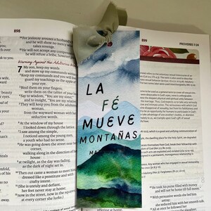 Faith Christian Bookmark, Bookmark in Spanish, Bible Verse Bookmark ...