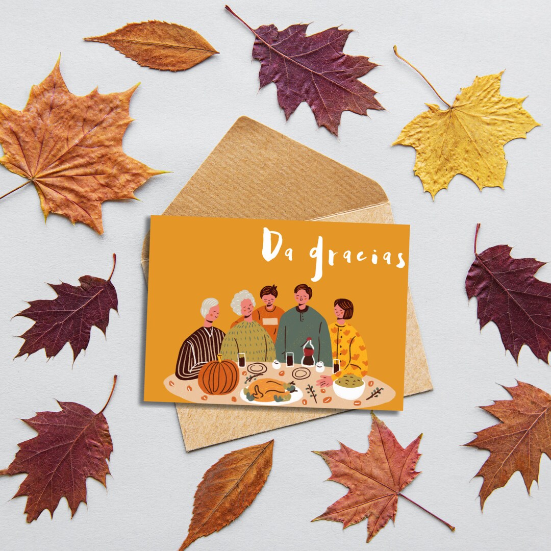 Da Gracias Give Thanks Funny Thanksgiving Card Tarjeta De - Etsy