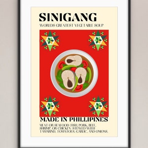 Sinigang Filipino Food Wall Art Print, Philippines Culture Traditional ...