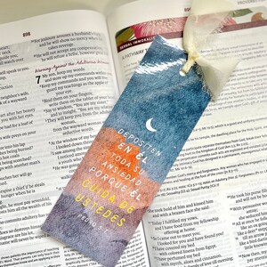 Bible Bookmark, Bookmark in Spanish, Bible Verse Bookmark, Bookmark for ...