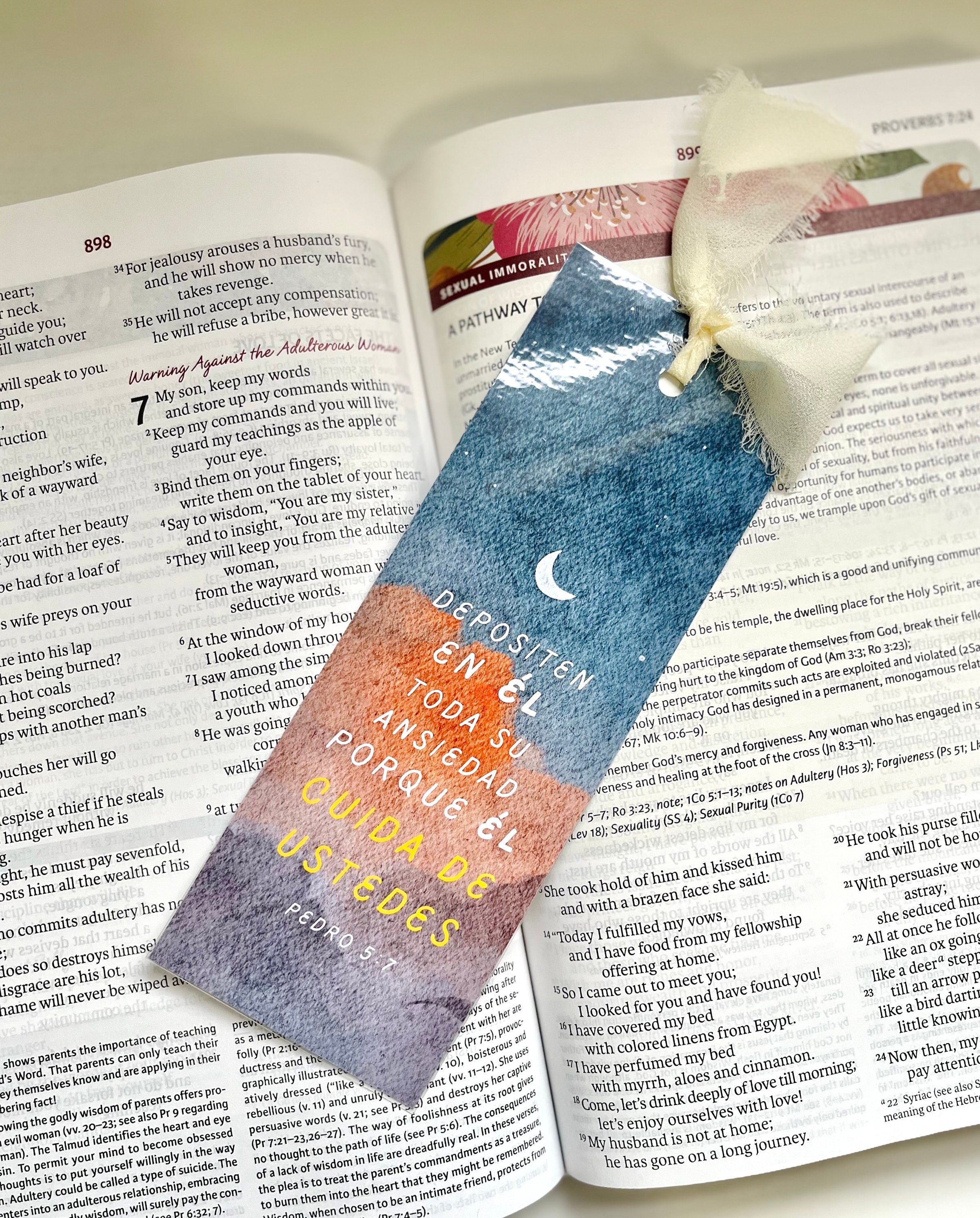 Bible Bookmark, Bookmark in Spanish, Bible Verse Bookmark, Bookmark for ...
