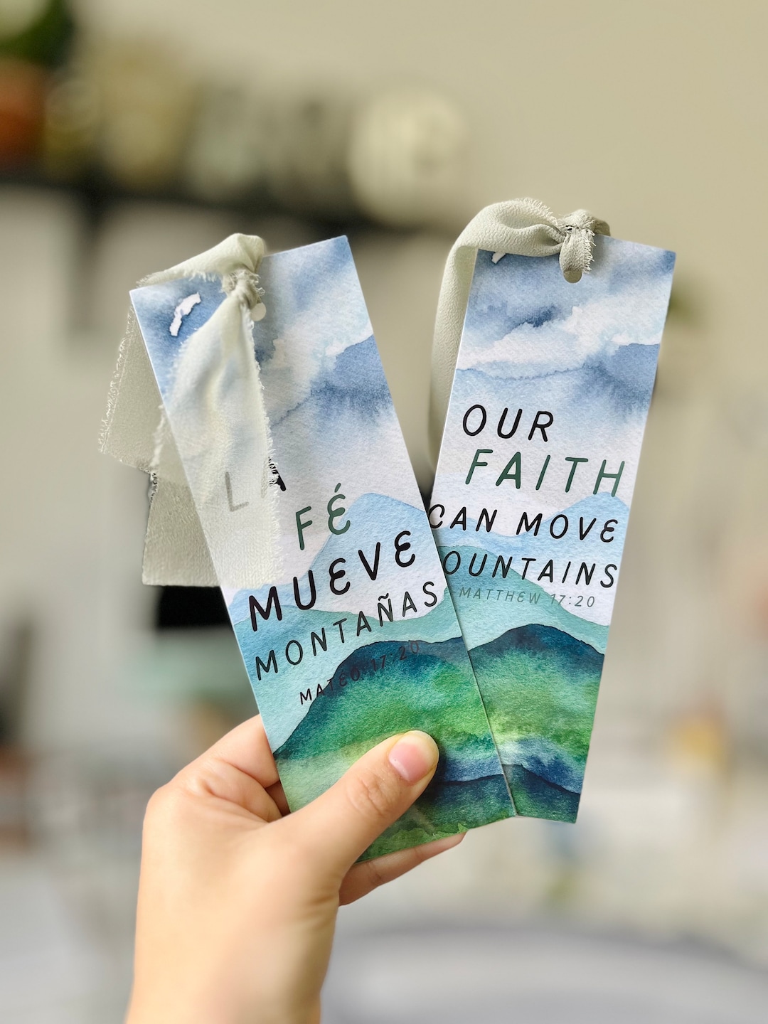 Faith Christian Bookmark, Bookmark in Spanish, Bible Verse Bookmark ...