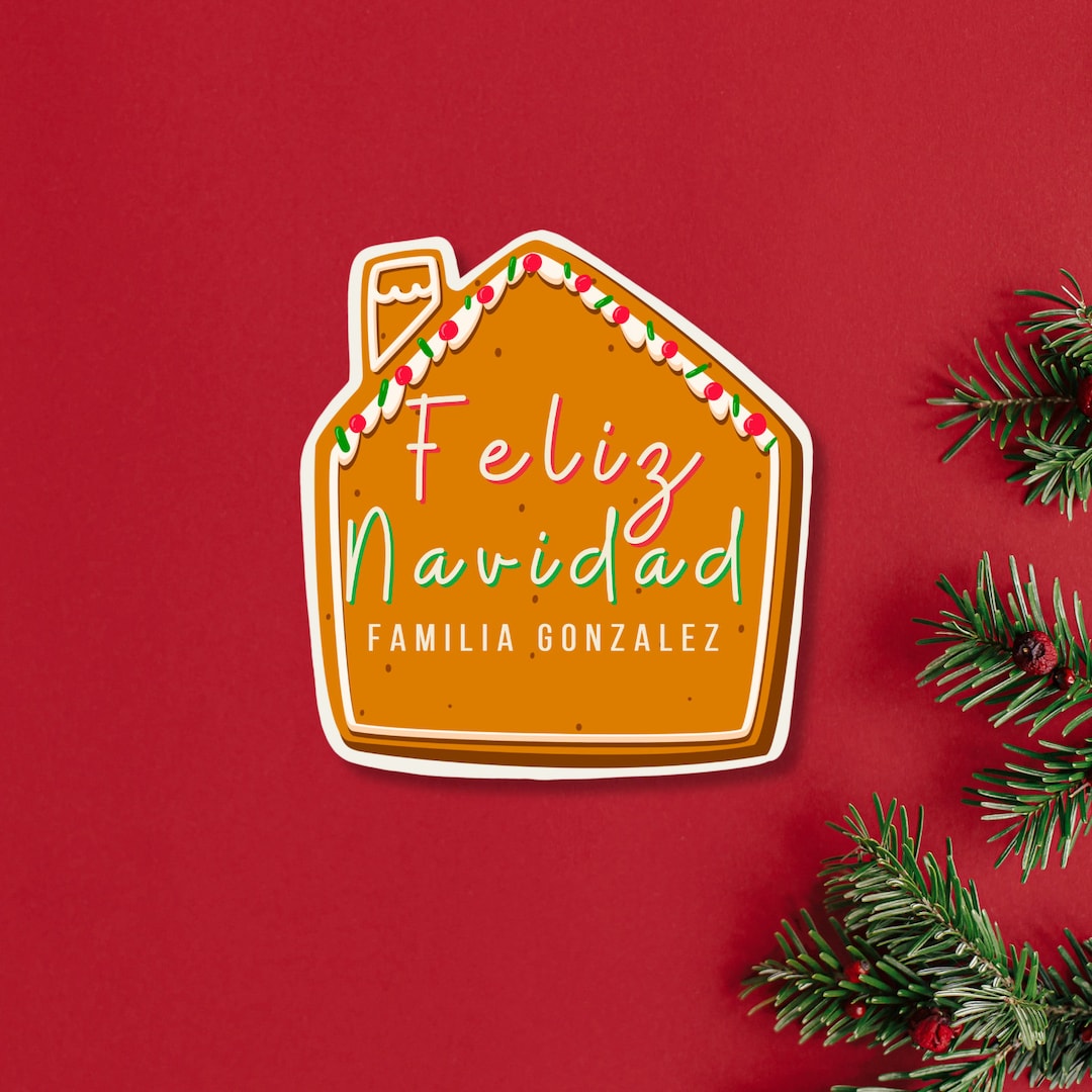 Custom Last Name Spanish Christmas Stickers, Stickers for Gifts ...