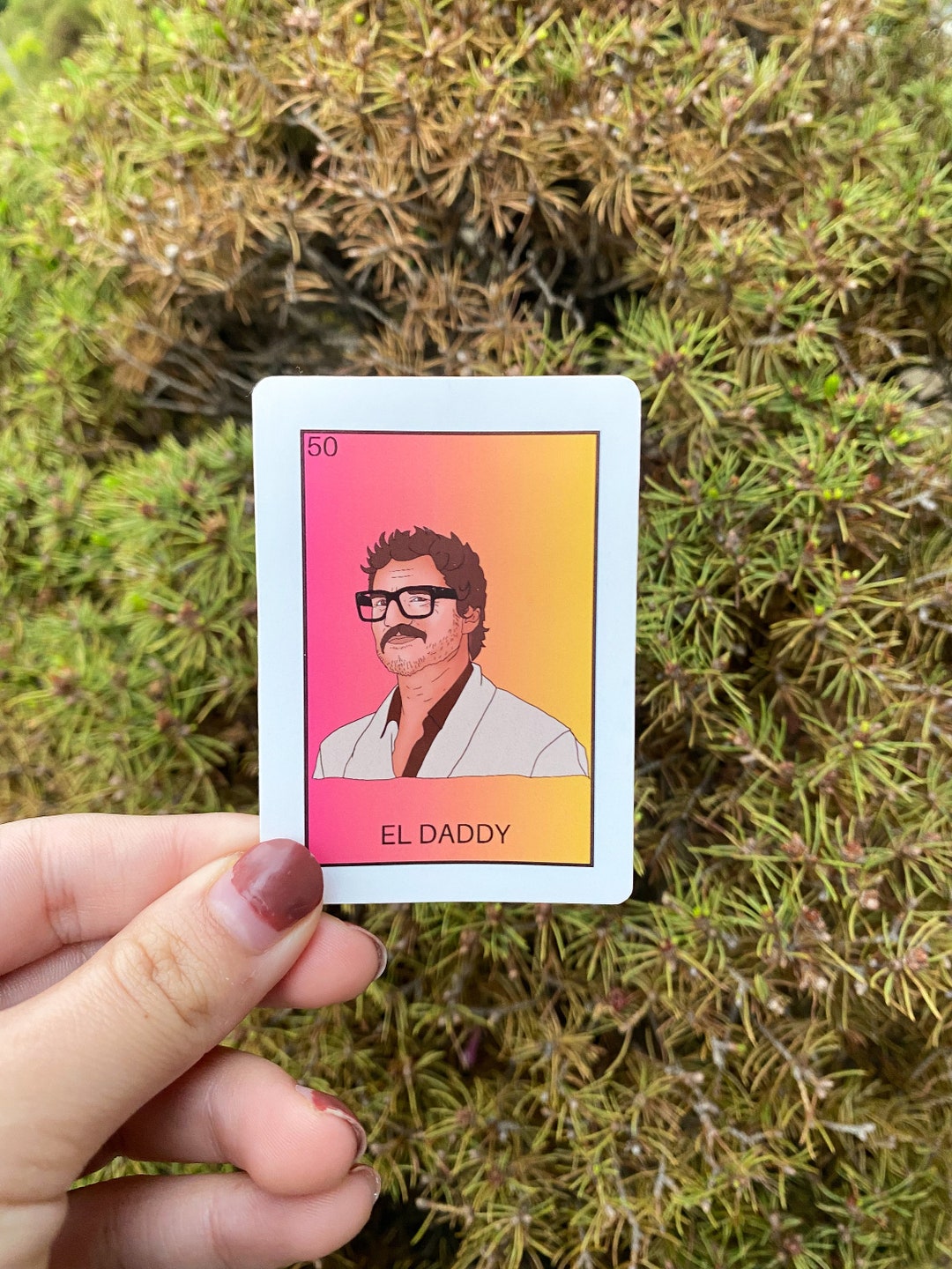 Pedro Pascal Sticker Loteria Style Mexican, Pedro Pascal Funny Meme ...