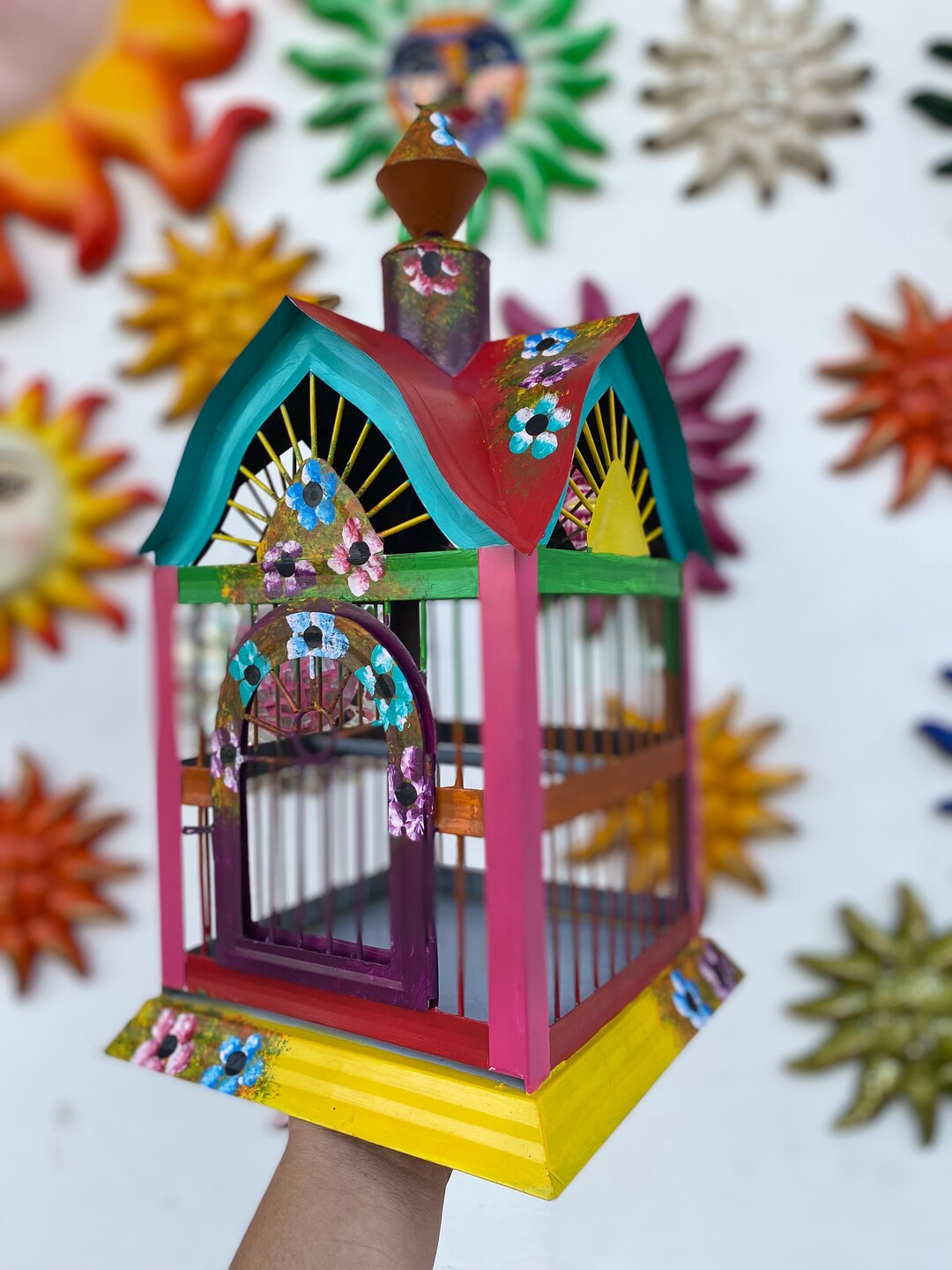 Bird House, Hanging Metal Birdhouse, Bird House, Casa Pajaros, Humming ...