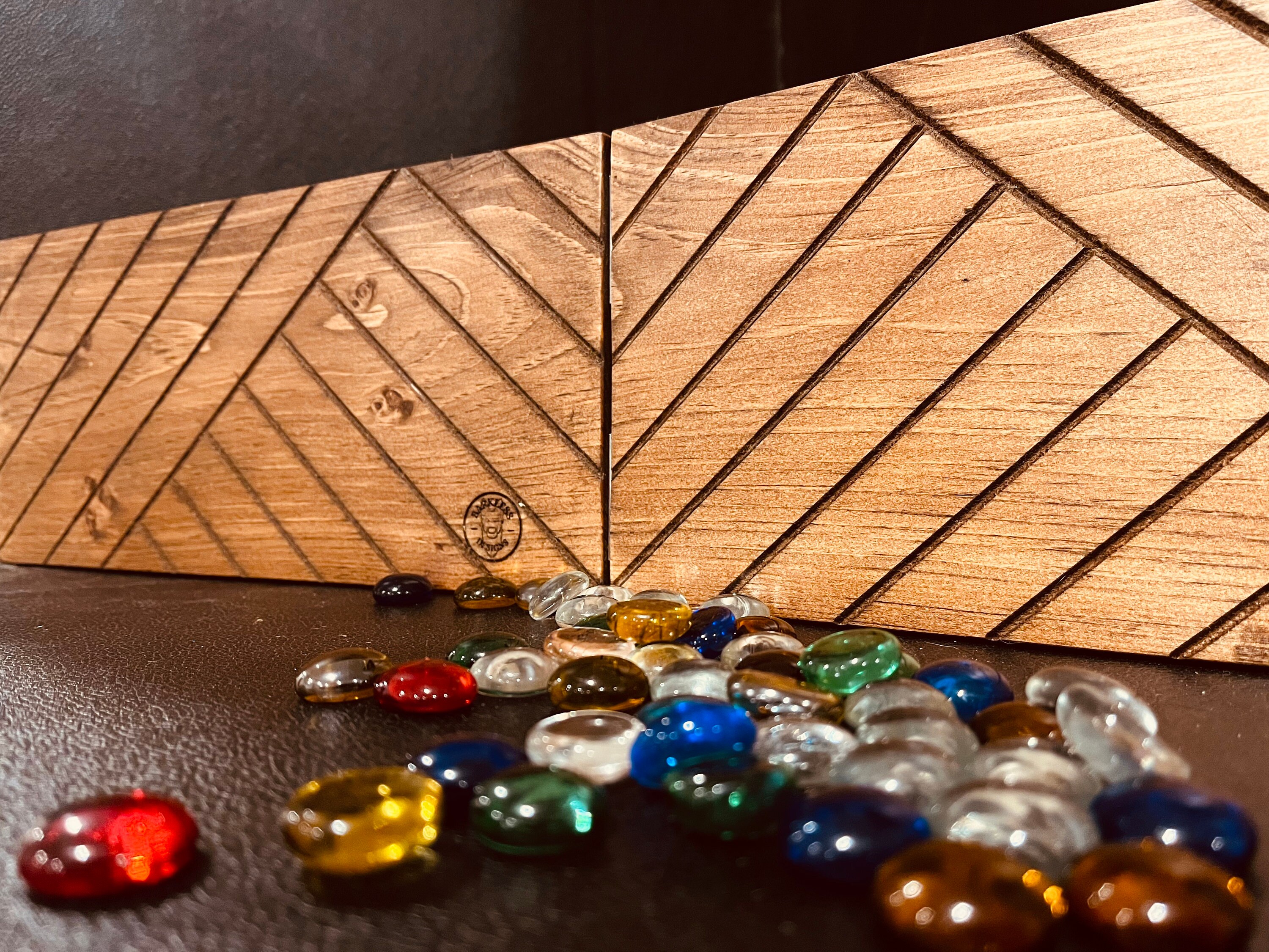 Mancala Board, Fish Design, Handmade With Glass Stones - Etsy