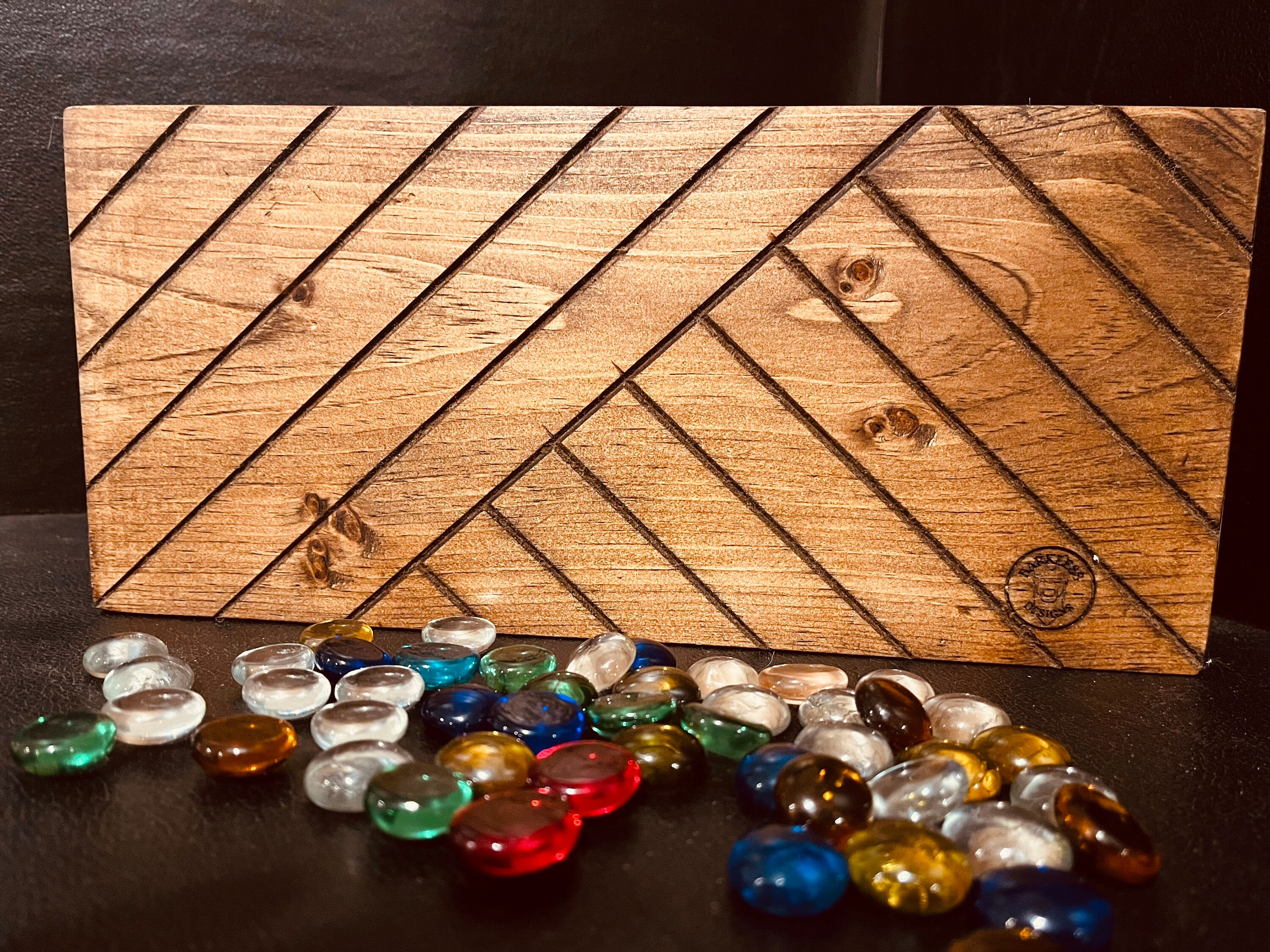 Mancala Board, Fish Design, Handmade With Glass Stones - Etsy
