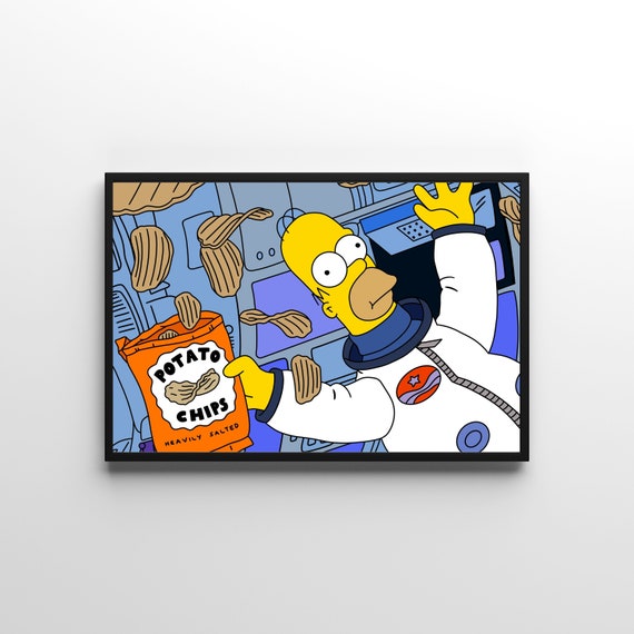 Homer Simpson in Space Digital Art Print Instant Download - Etsy UK