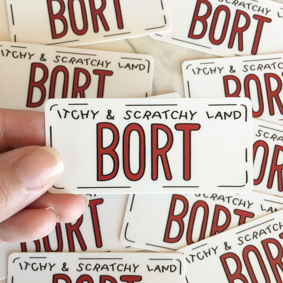 Bort License Plate Vinyl Sticker, Simpsons Sticker | Matte Vinyl ...