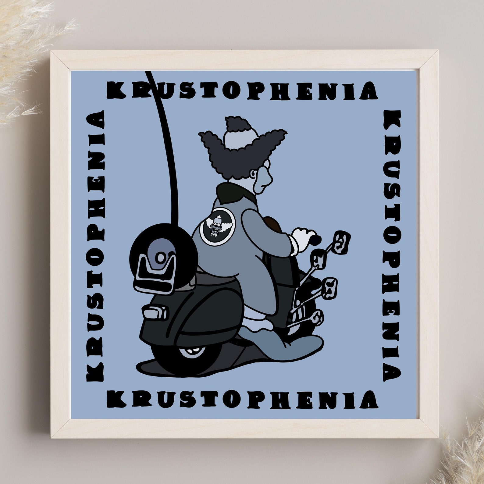 Krusty the Clown Krustophenia Simpsons Digital Art Print - Etsy