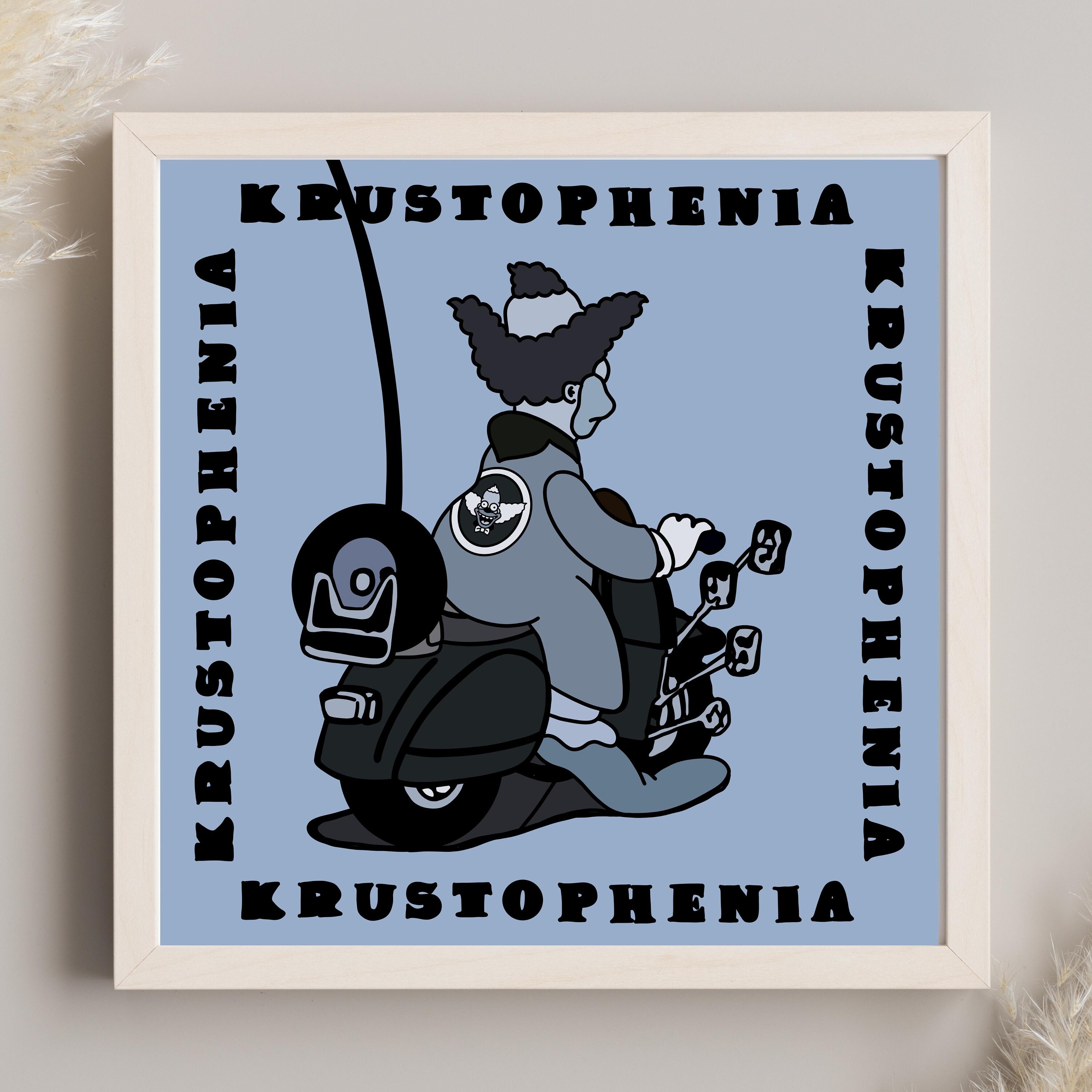 Krusty the Clown, Krustophenia Simpsons Digital Art Print | Instant ...