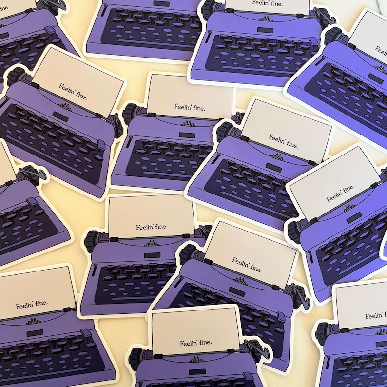 Feelin' Fine Vinyl Sticker, Homer Simpson Sticker | Matte Vinyl ...
