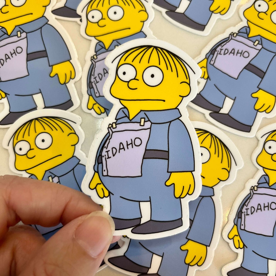 Ralph Idaho Vinyl Sticker, Simpsons Sticker | Matte Vinyl Waterproof 3 ...
