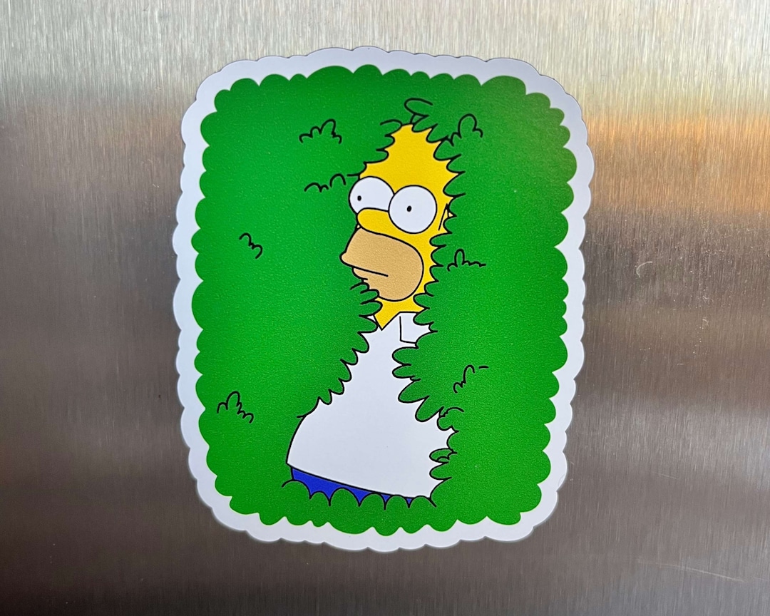 Homer Simpson Magnet, Homer in the Bushes Meme | Fridge, Locker ...