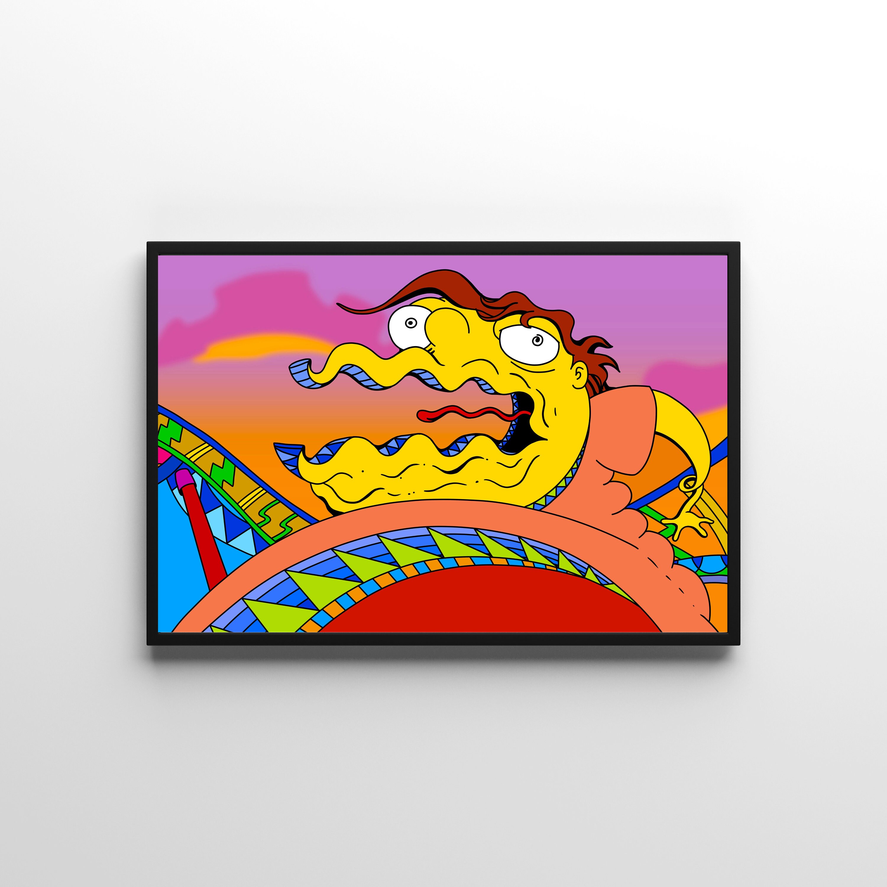 Barney Homer Tripping, Simpsons Digital Art Print Instant Download ...