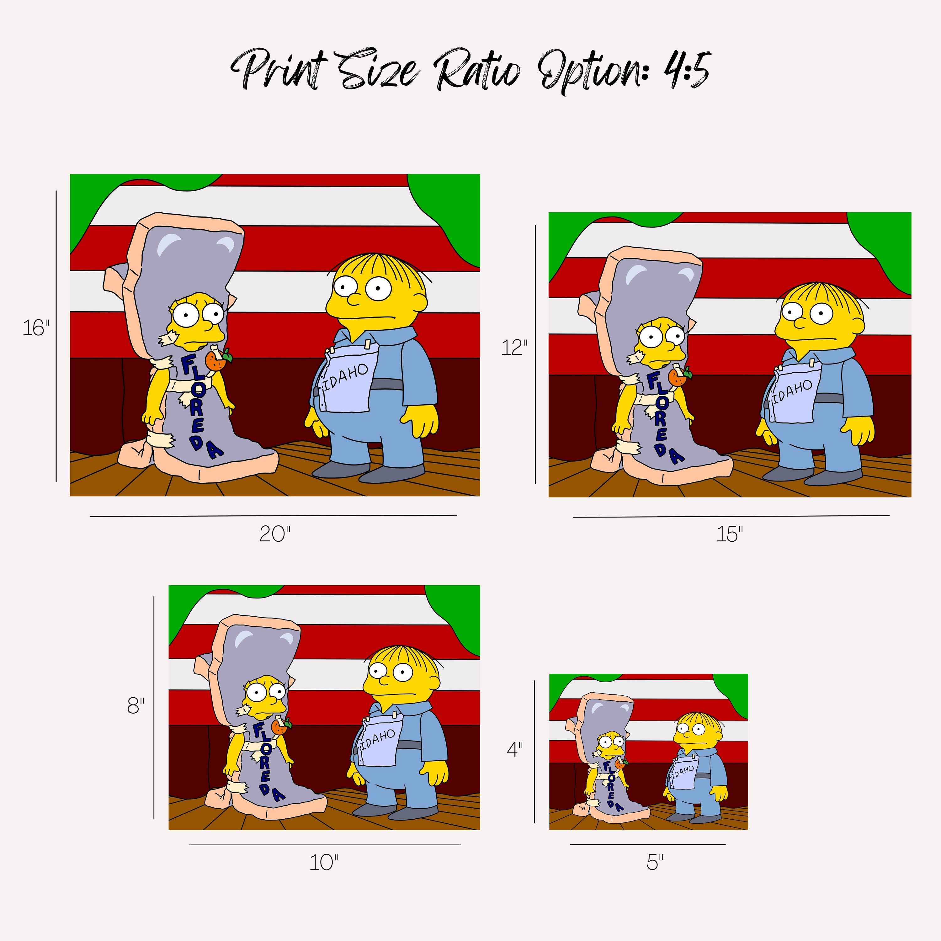 Lisa Simpson Floreda Idaho Ralph Wiggum Simpsons Digital Art - Etsy