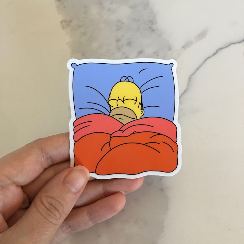 Homer Simpson Vinyl Sticker Big Toasty Cinnamon Bun Matte - Etsy
