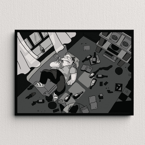 Barney Gumble A Star is Burns Simpsons Digital Art Print - Etsy