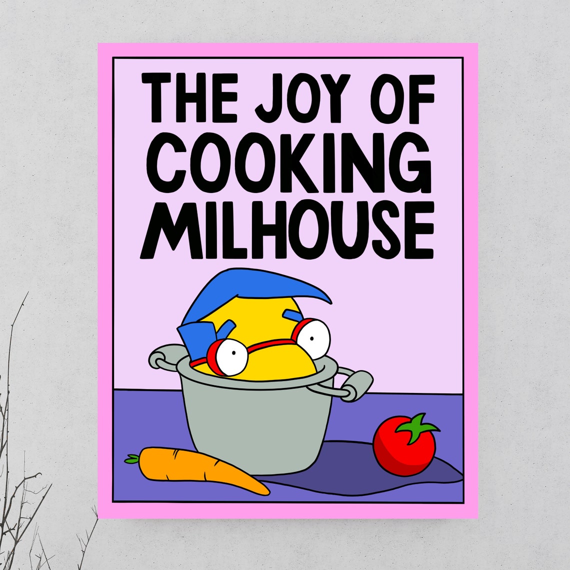 The Joy of Cooking Milhouse, Simpsons Digital Art Print | Instant ...