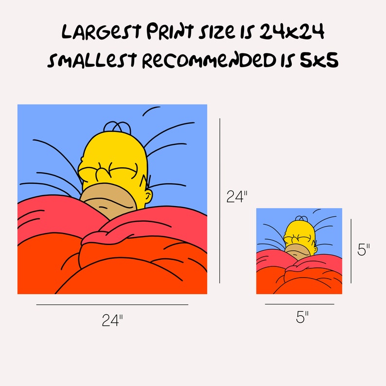 Homer Simpson Digital Art Print, Big Toasty Cinnamon Bun | Instant ...