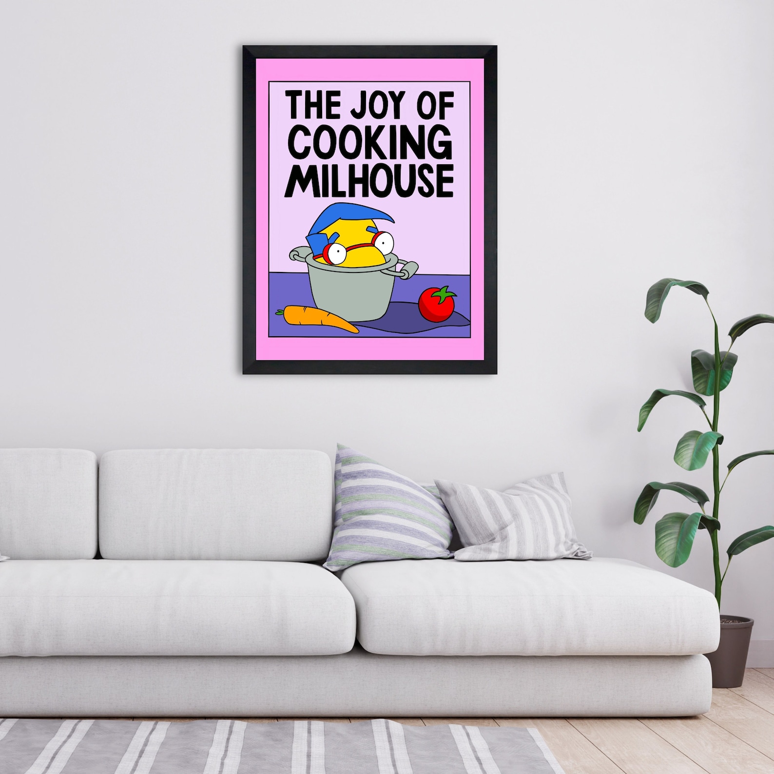 The Joy of Cooking Milhouse, Simpsons Digital Art Print | Instant ...