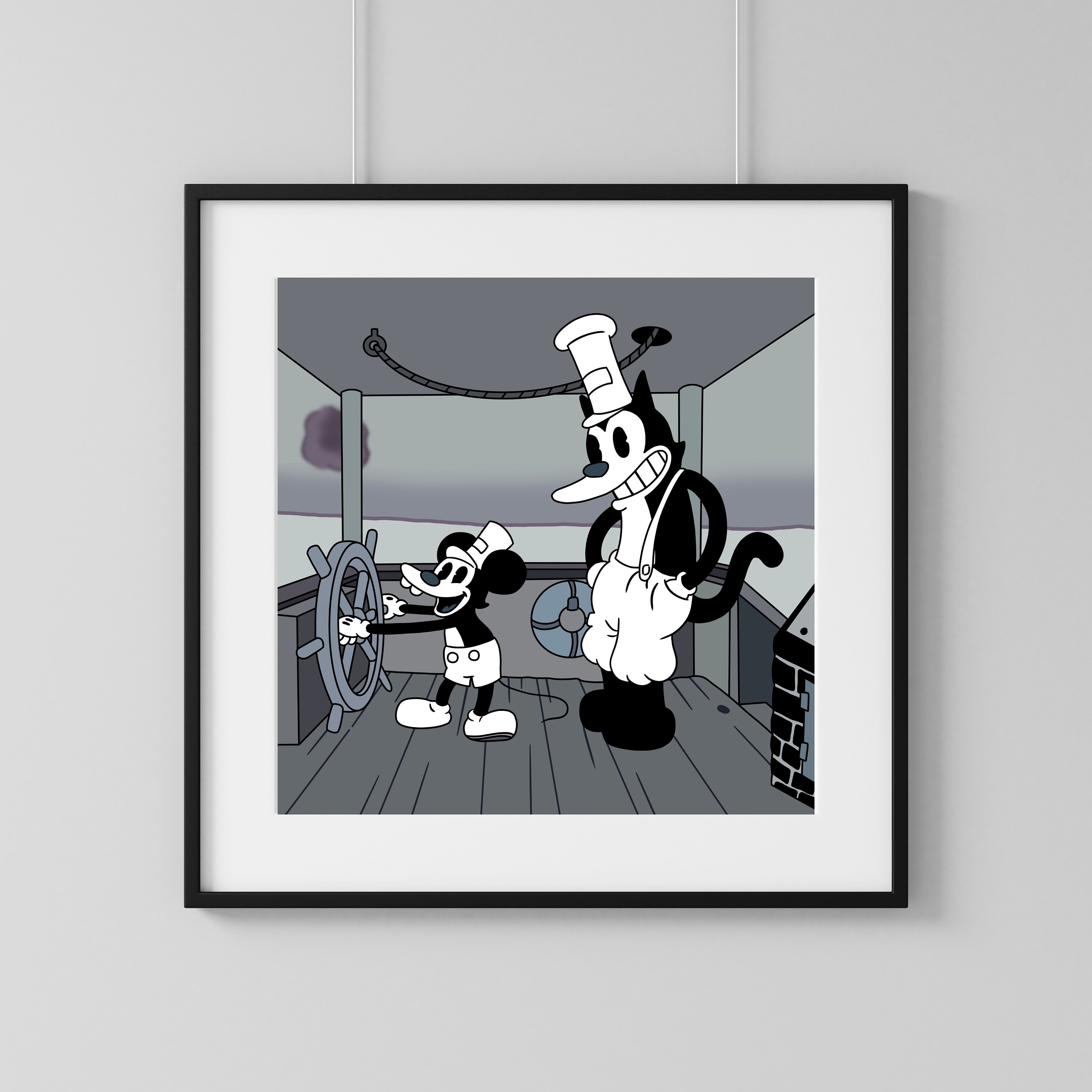Steamboat Itchy & Scratchy Digital Art Print Instant Download Printable ...